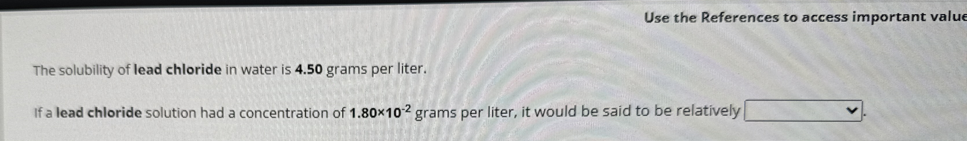 Solved Use the References to access important valueThe | Chegg.com