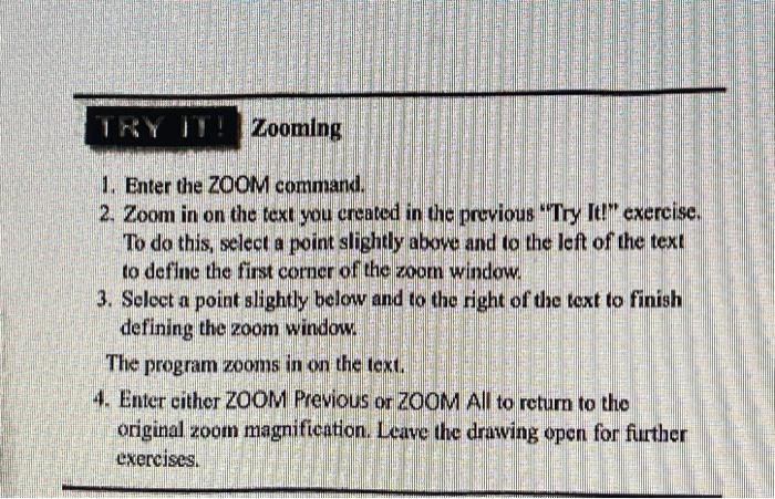 Solved 2. Zoom in on the text you created in the previous | Chegg.com