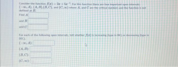 Solved Consider the function f(x)=5(x−5)2/3. For this | Chegg.com