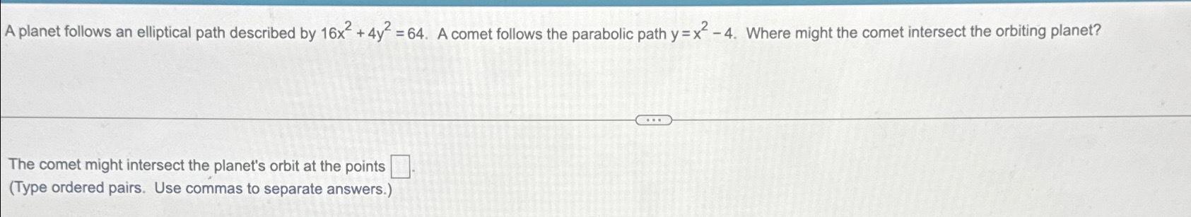 Solved A planet follows an elliptical path described by | Chegg.com