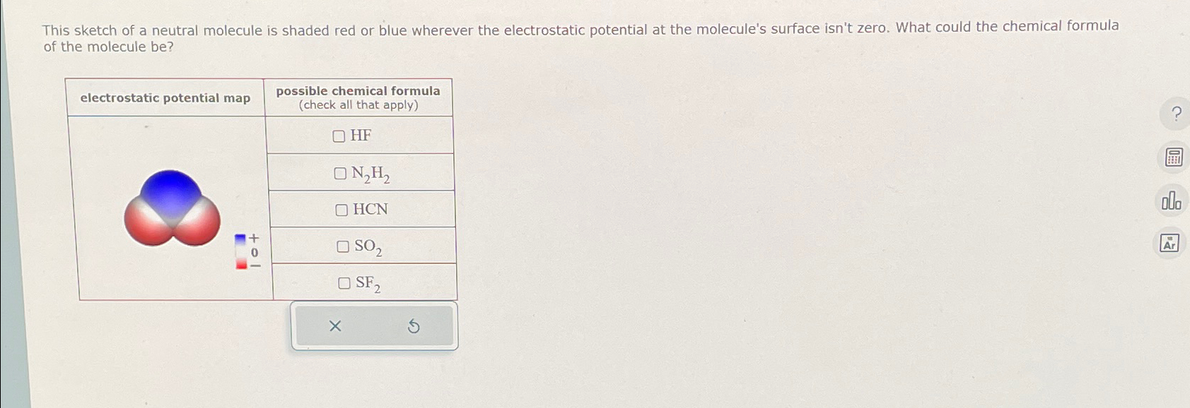 Solved This sketch of a neutral molecule is shaded red or | Chegg.com