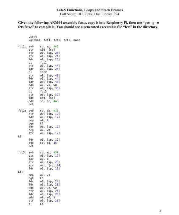 Solved Lab-5 Functions, Loops and Stack Frames Full Score: | Chegg.com