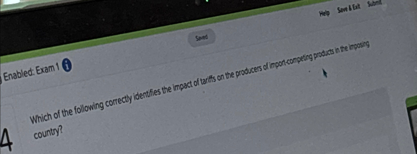 Solved Enabled: Exam 1Which of the following correctly | Chegg.com