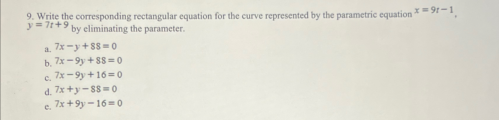 Solved Write the corresponding rectangular equation for the | Chegg.com