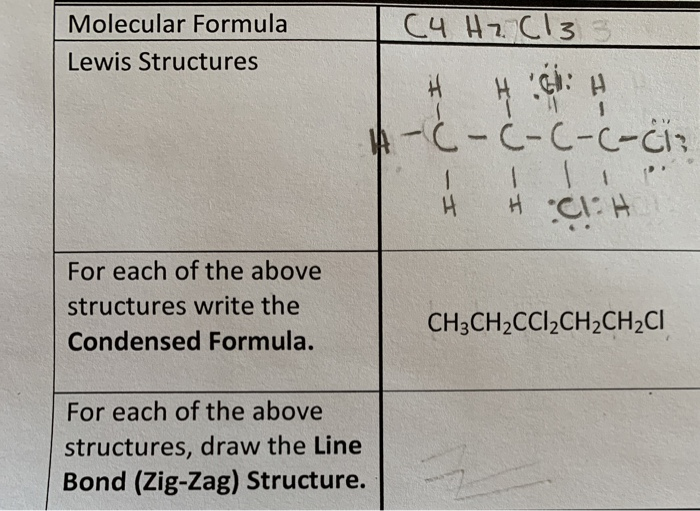 Solved How do I know what line bond (Zig - Zag) structure to | Chegg.com