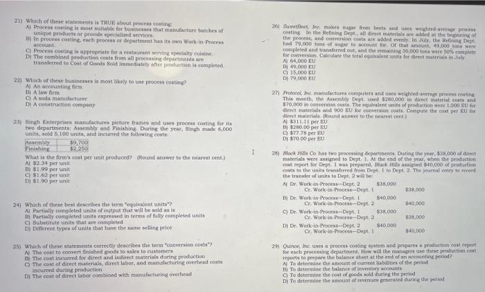 Solved 21) Which of these statements it TRtre about procens | Chegg.com