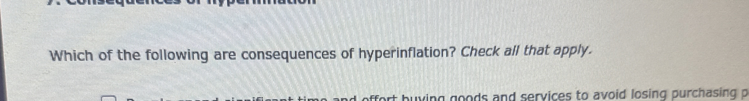 Solved Which of the following are consequences of | Chegg.com