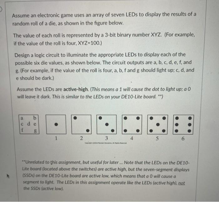 Solved Assume an electronic game uses an array of seven LEDs | Chegg.com