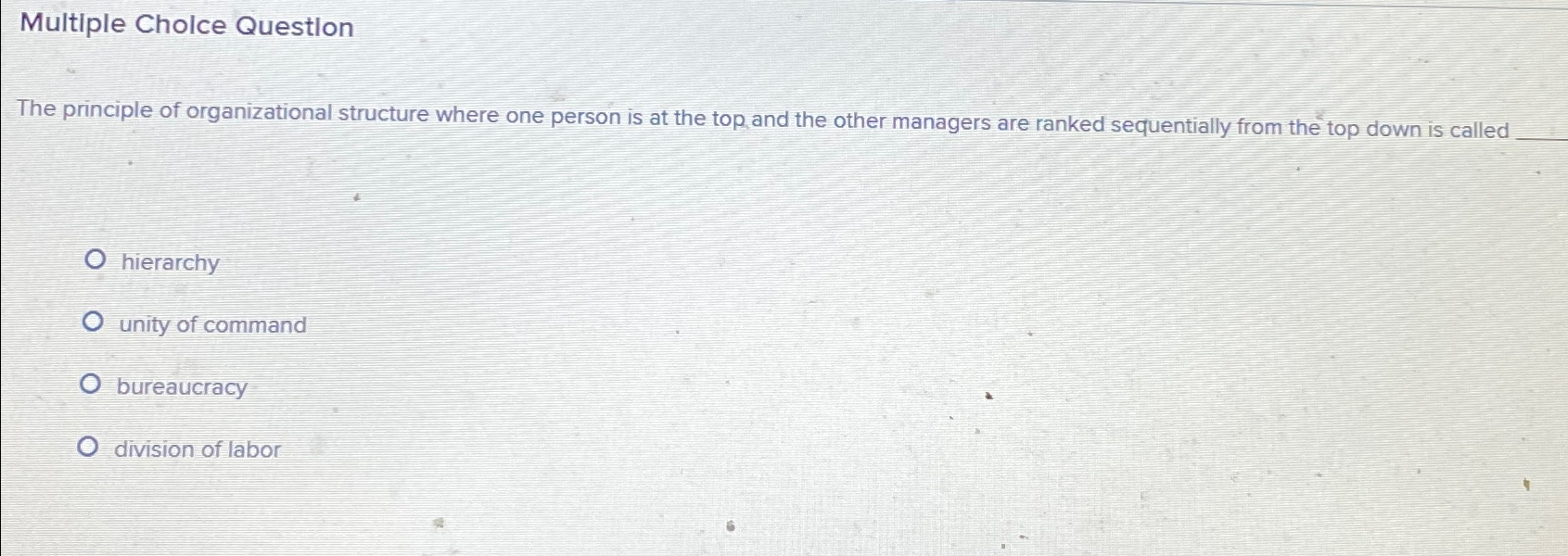 Solved Multiple Cholce QuestlonThe principle of | Chegg.com