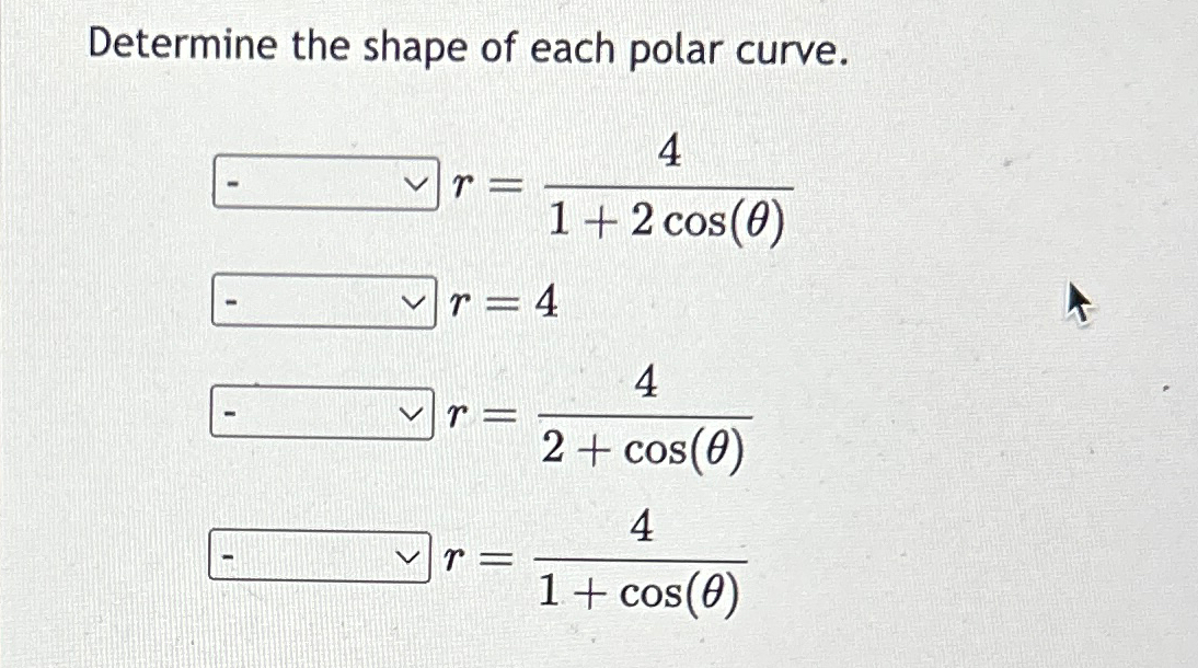 Solved Determine the shape of each polar | Chegg.com