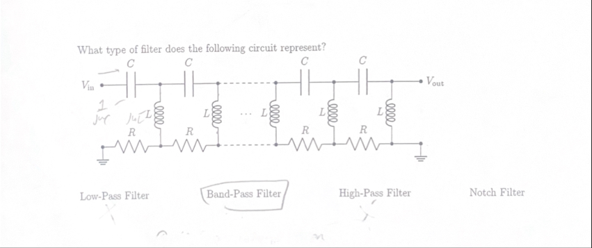 Solved What type of filter does the following circuit | Chegg.com