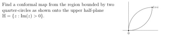 Solved Find a conformal map from the region bounded by two | Chegg.com