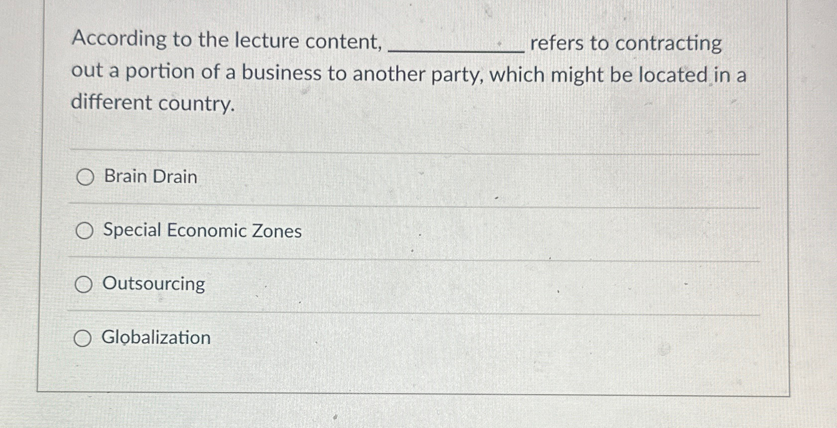 Solved According to the lecture content efers to contracting | Chegg.com