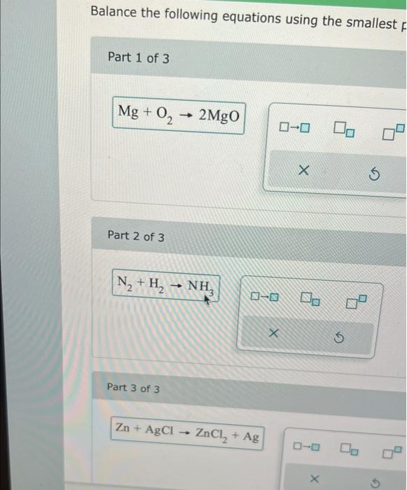 Solved Dallice the following equations using the smallest | Chegg.com