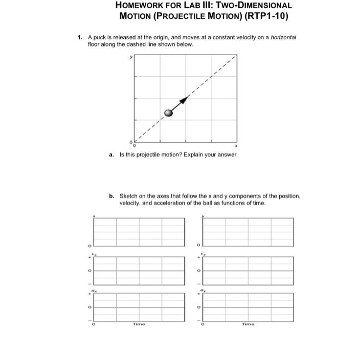 Solved HOMEWORK FOR LAB III: TWO-DIMENSIONAL MOTION | Chegg.com Solved HOMEWORK FOR LAB III: TWO-DIMENSIONAL MOTION | Chegg.com