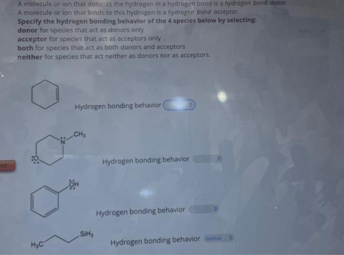 Solved A molecule or ion that donates the hydrogen in a | Chegg.com