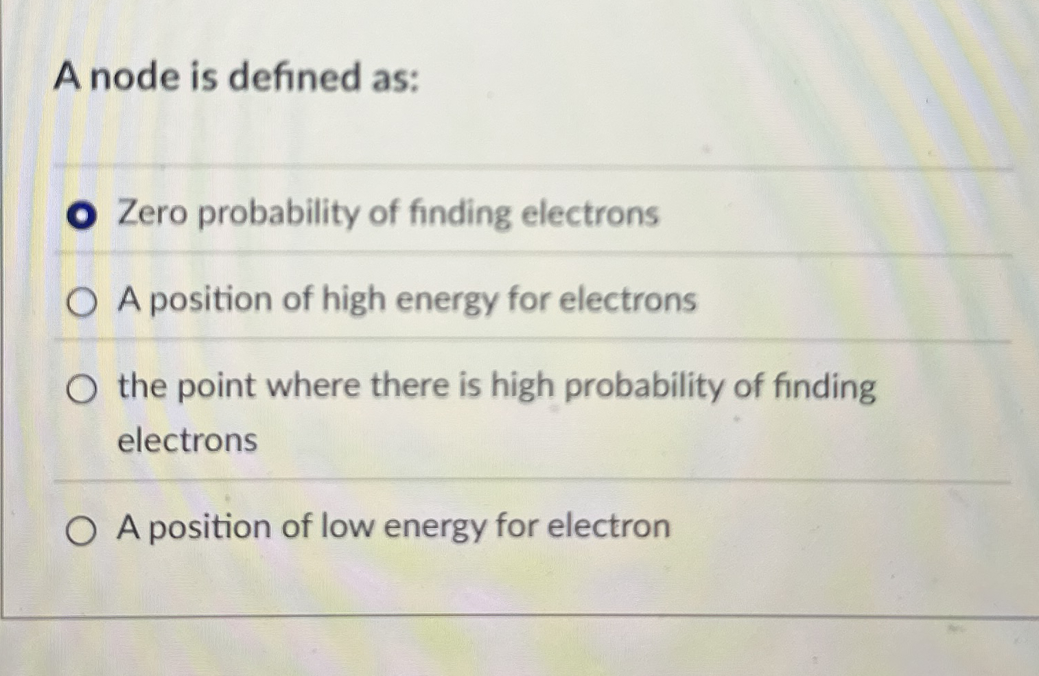 Solved A node is defined as:Zero probability of finding | Chegg.com