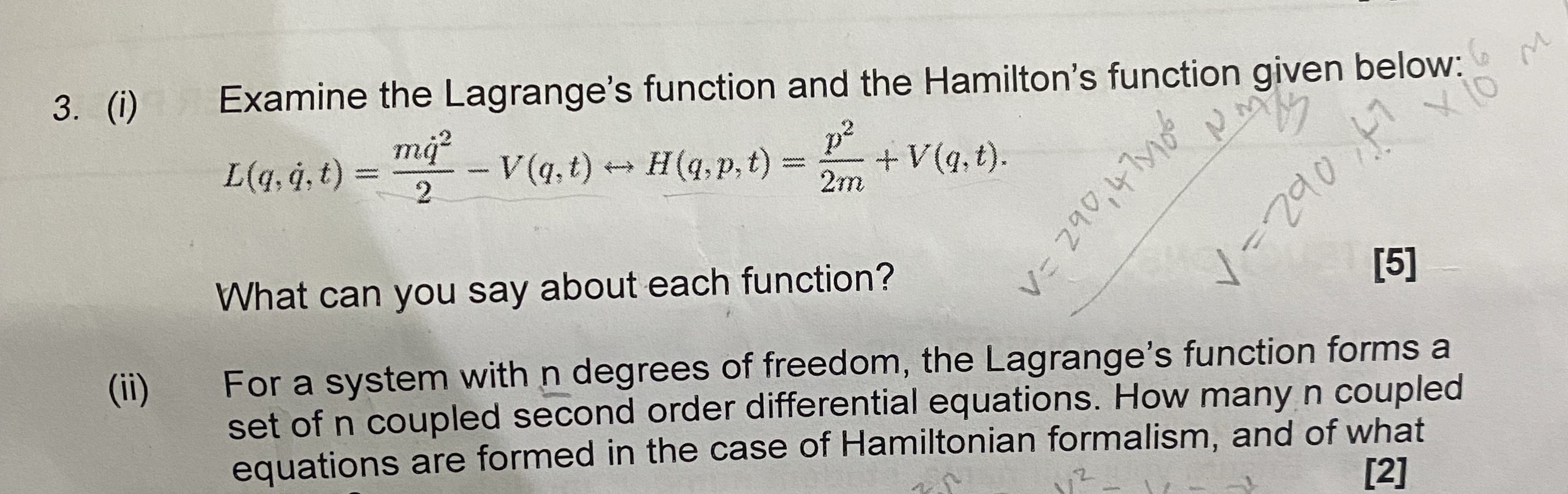Solved (i) ﻿Examine the Lagrange's function and the | Chegg.com