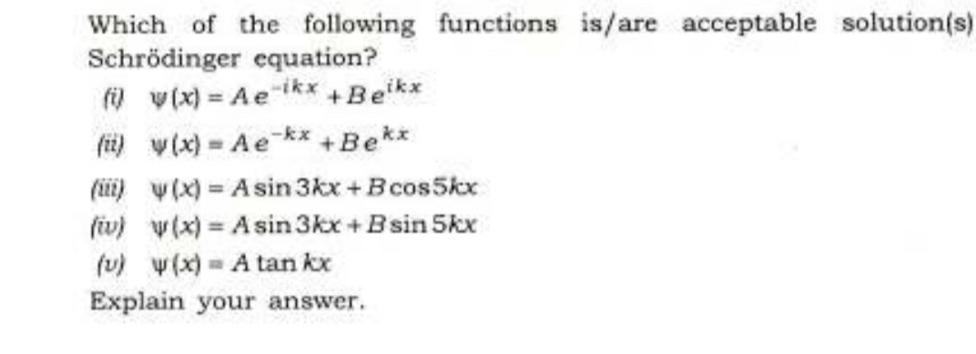 Solved Which of the following functions is/are acceptable | Chegg.com