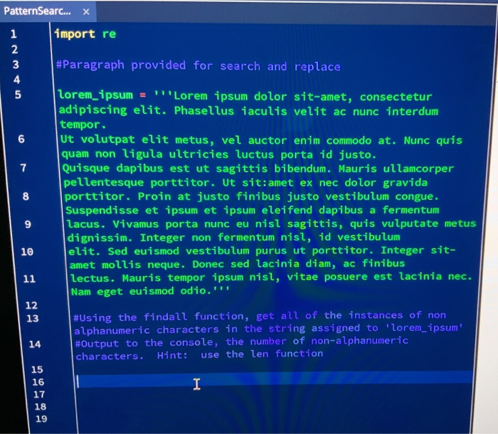 Solved Codio Project 4 Draft Regular Expressions Pattern 