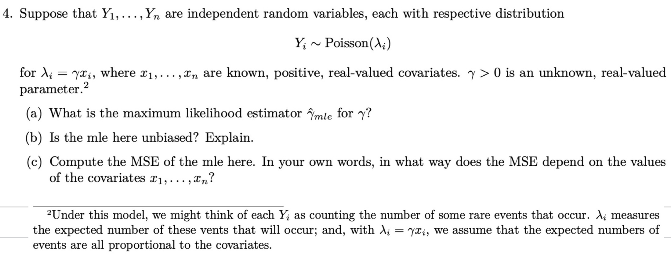 Solved Suppose that Y1,dots,Yn ﻿are independent random | Chegg.com