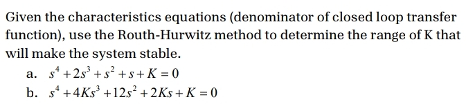 Solved Given the characteristics equations (denominator of | Chegg.com