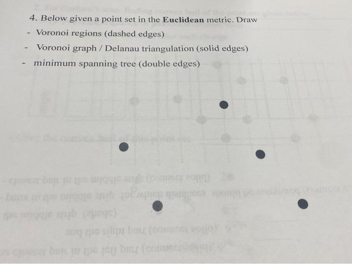 Solved 4. Below given a point set in the Euclidean metric. | Chegg.com
