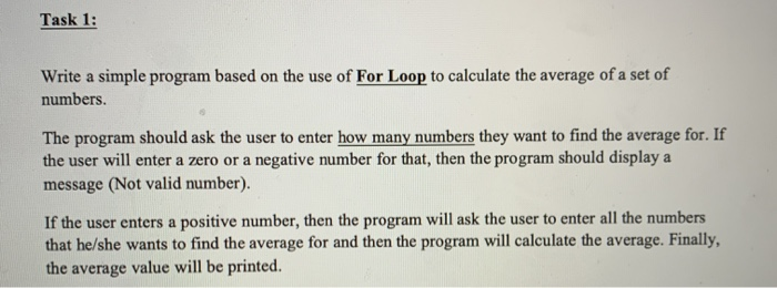 Solved Task 1: Write a simple program based on the use of | Chegg.com