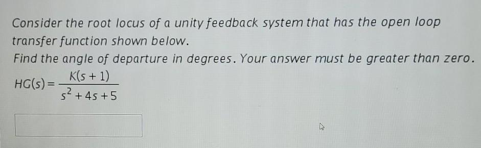 Solved Consider the root locus of a unity feedback system | Chegg.com