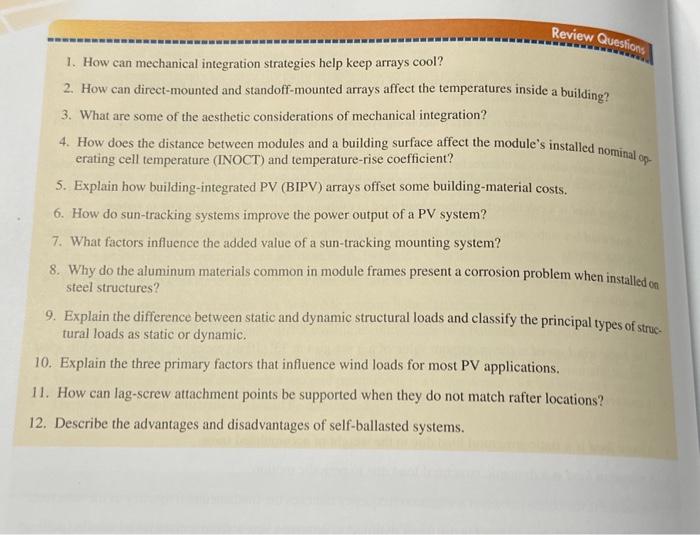 Solved 1. How can mechanical integration strategies help | Chegg.com