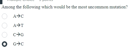 Solved Among the following which would be ﻿the most uncommon | Chegg.com