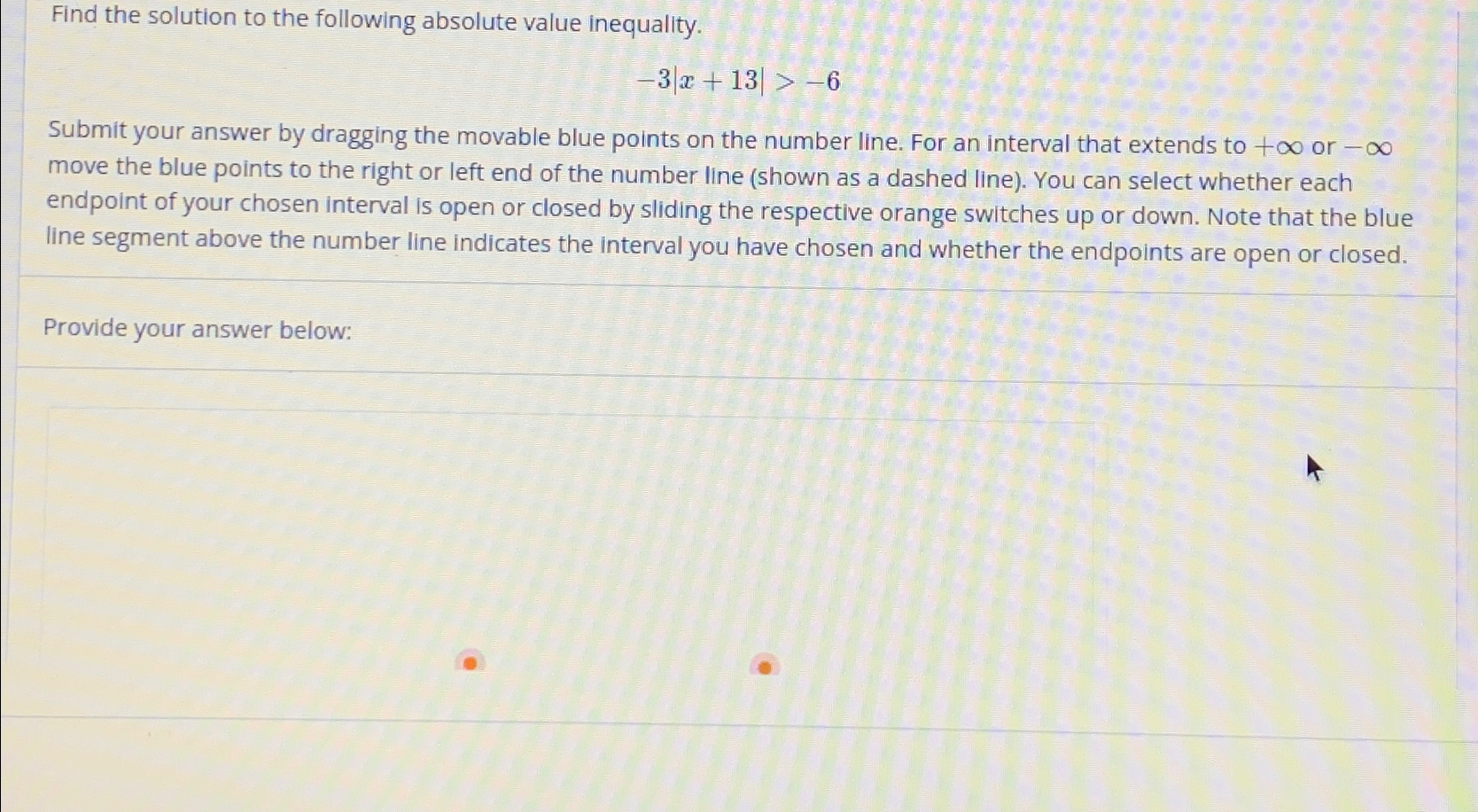 Solved Find the solution to the following absolute value | Chegg.com