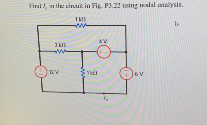 Solved Find I in the circuit in Fig. P3.22 using nodal | Chegg.com