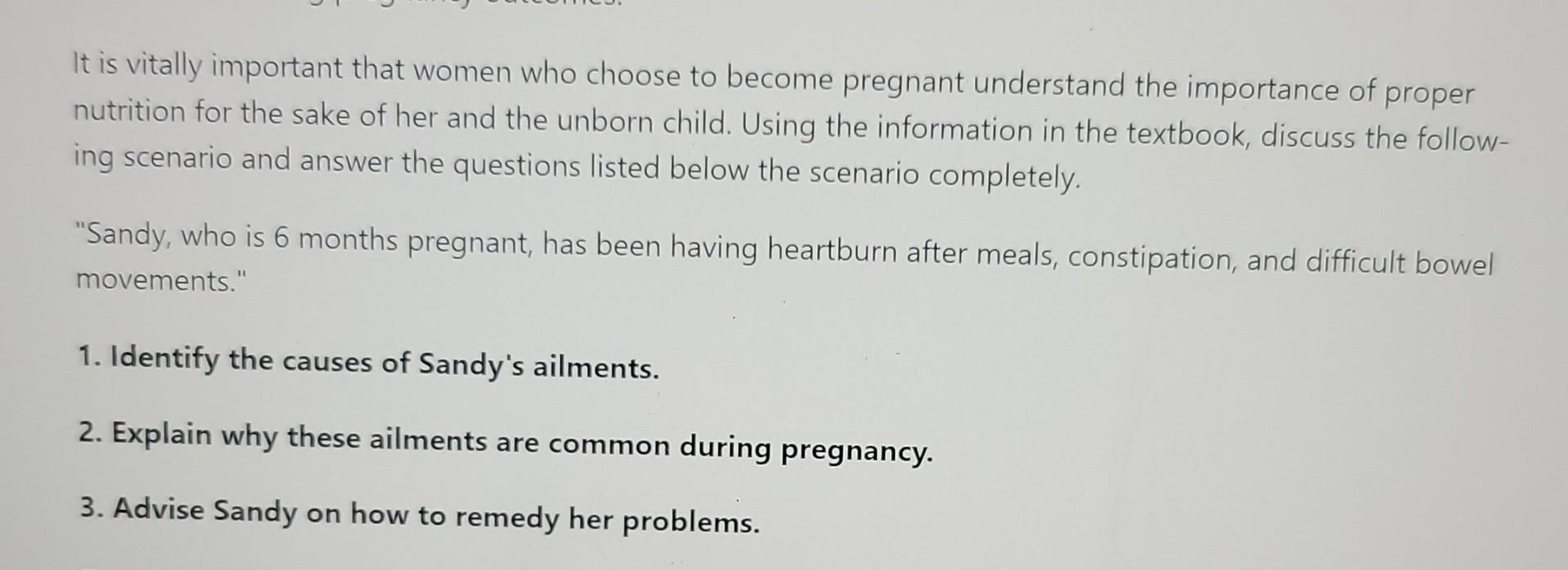 Solved It is vitally important that women who choose to | Chegg.com