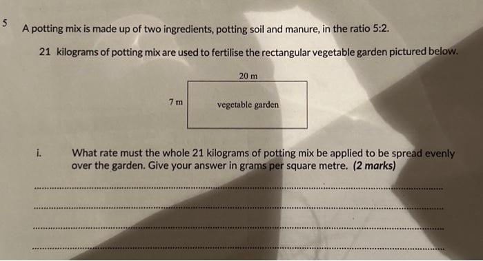 Solved A potting mix is made up of two ingredients, potting | Chegg.com