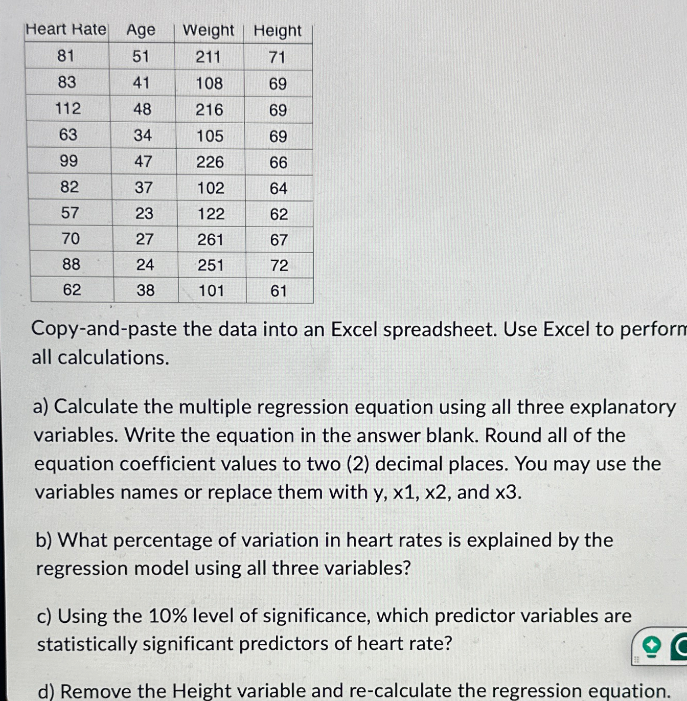 Solved \table[[Heart | Chegg.com