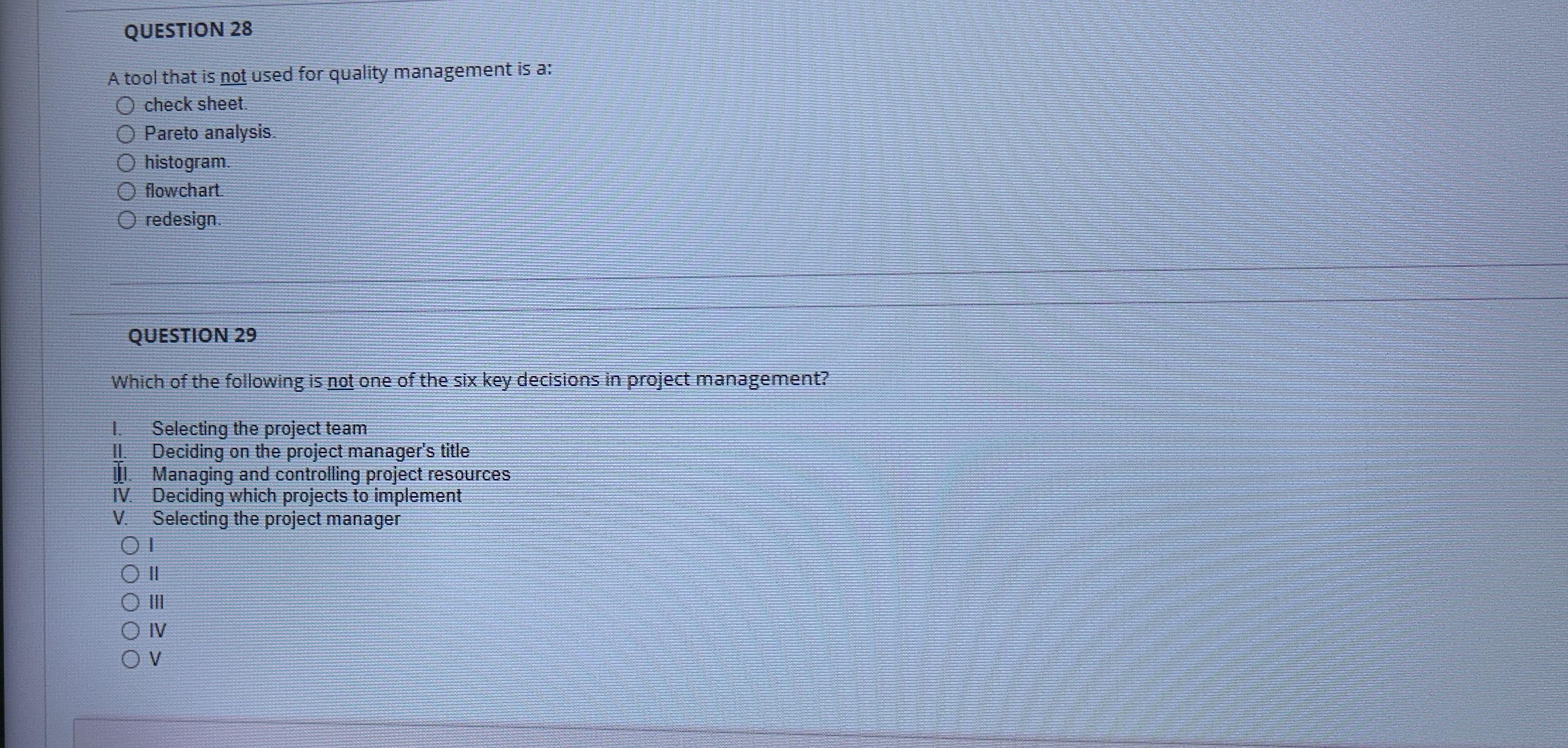 Solved QUESTION 28A tool that is not used for quality | Chegg.com