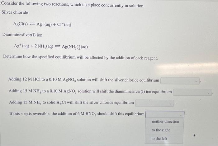 Solved Consider the following two reactions, which take | Chegg.com