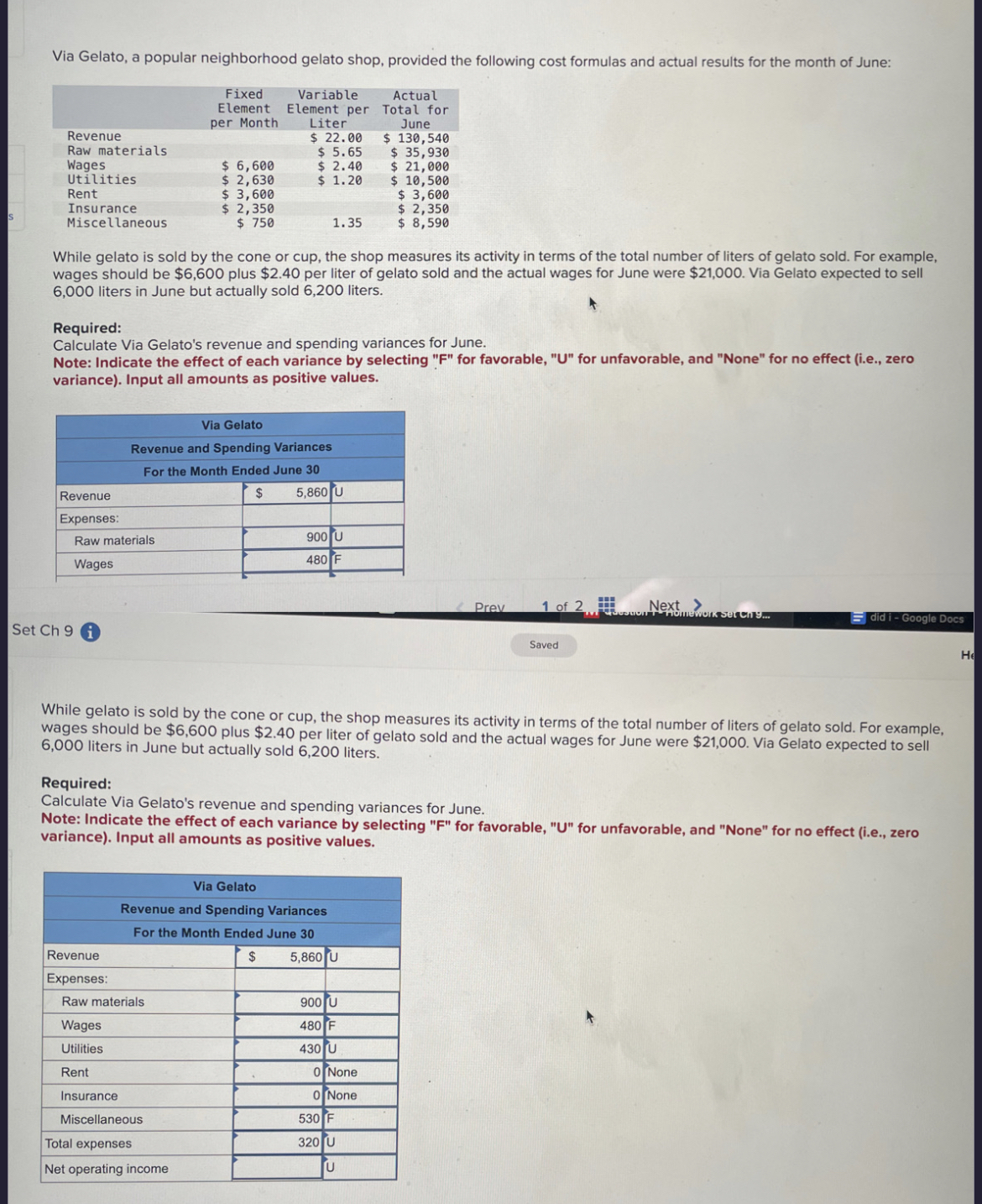 Solved Via Gelato, a popular neighborhood gelato shop, | Chegg.com