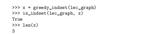 Solved how to write a function greedy_indset(adj list) that | Chegg.com