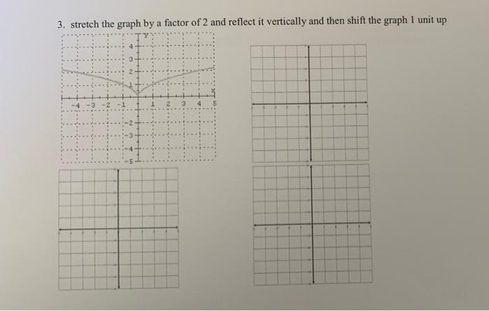 Solved 3. stretch the graph by a factor of 2 and reflect it | Chegg.com