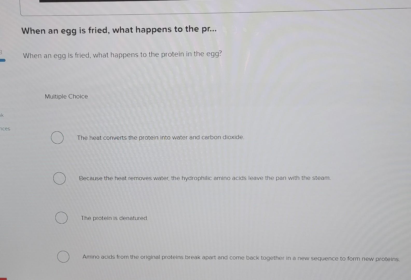Solved Required information Animation: Protein Denaturation | Chegg.com