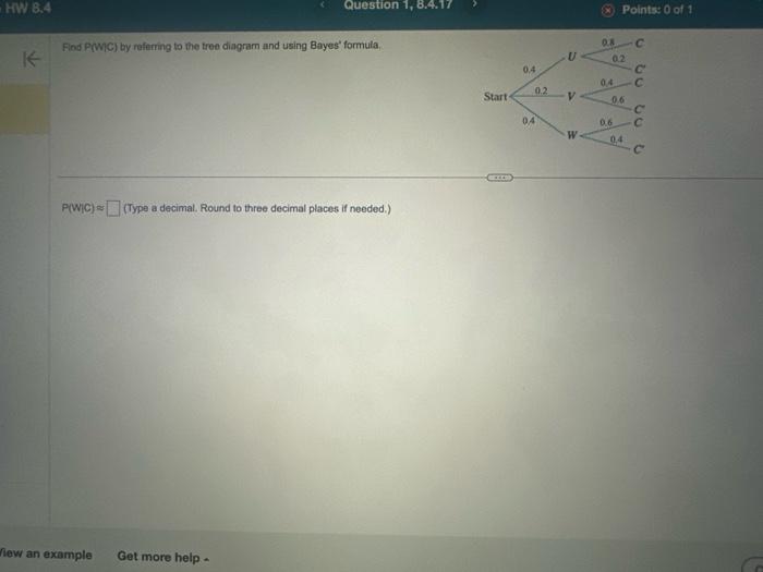 Solved Find P(WiC) by referring to the tree diagram and | Chegg.com