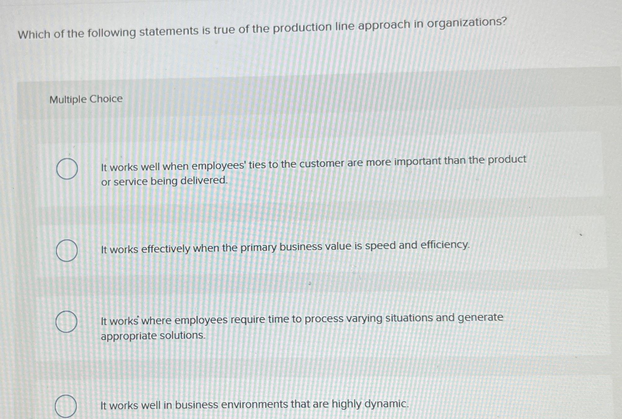 Solved Which of the following statements is true of the | Chegg.com