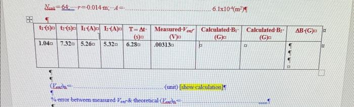 Solved calculate B1 (Gauss) and B2 (Guass) and ΔB of the | Chegg.com