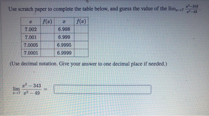 Solved Determine the one-sided limit numerically (Use | Chegg.com