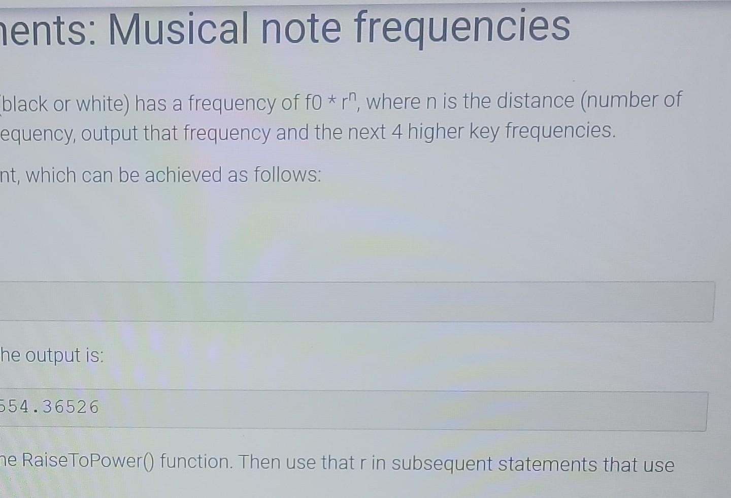 Solved On a piano, a key has a frequency, say f0. Each | Chegg.com