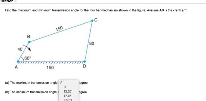 Solved uestion 5 Find the maximum and minimum transmission | Chegg.com