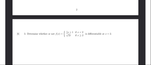 Solved 2[6] 3. ﻿Determine whether or not | Chegg.com