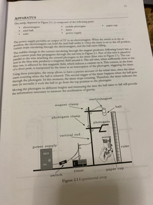 Solved Experiment 2 Acceleration Of A Freely Falling Object Chegg solved-experiment-2-acceleration-of-a-freely-falling-object-chegg